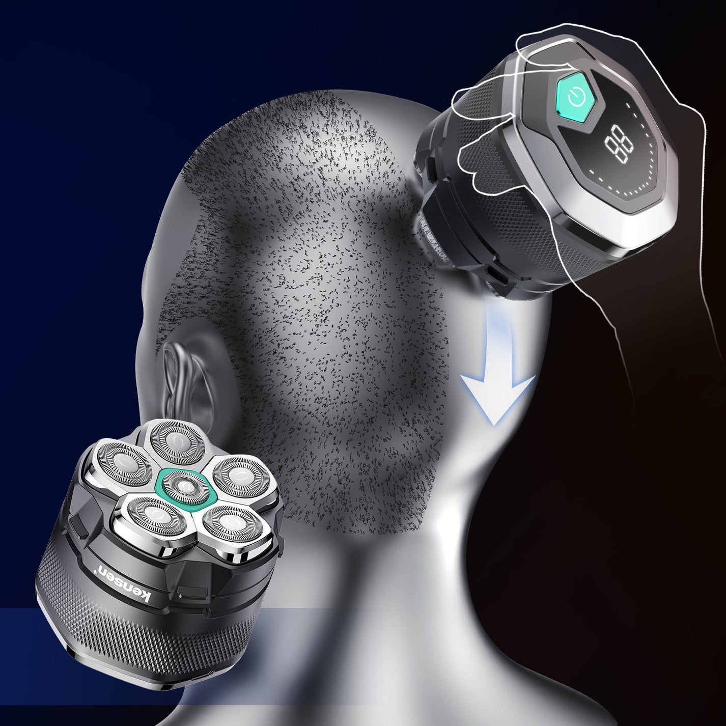 kensen Upgraded 6D Head Shaver for Bald Men
