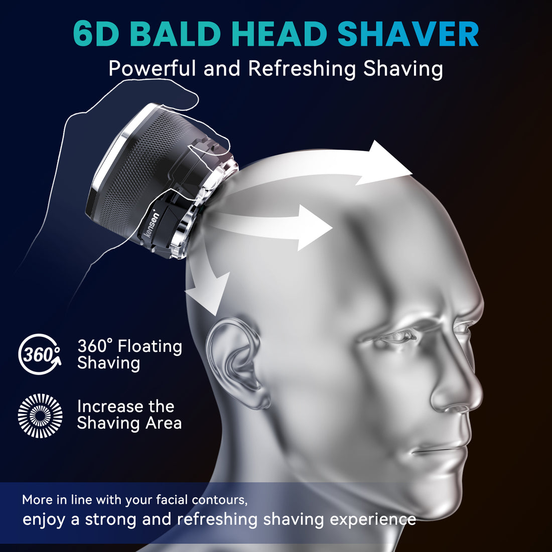 kensen Upgraded 6D Head Shaver for Bald Men