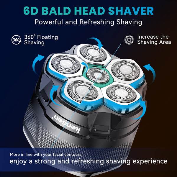 kensen Upgraded 6D Head Shaver for Bald Men