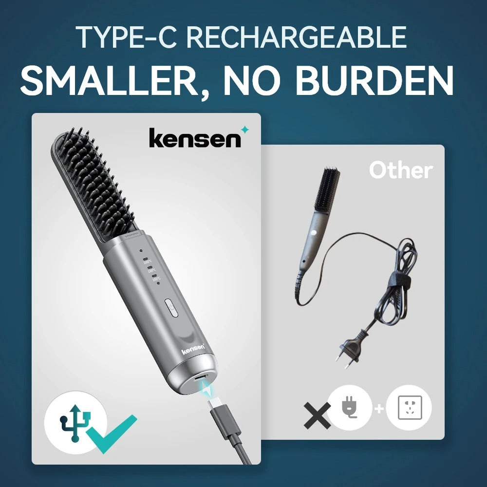 KENSEN™ USB Negative Ion Hair Straightener – kensen